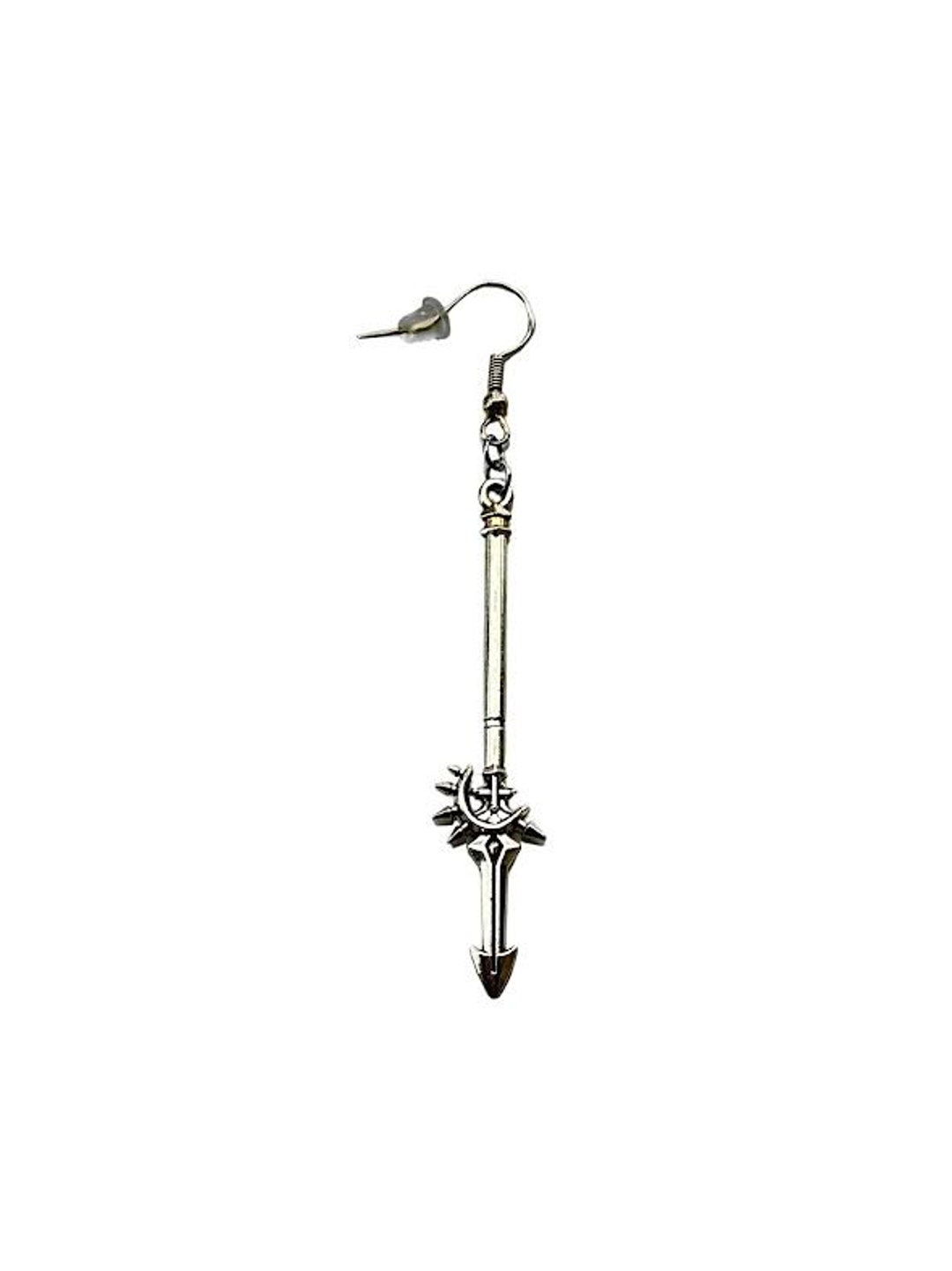 Handmade Trident Treasures Silver Sword Dangle Earrings - Etsy