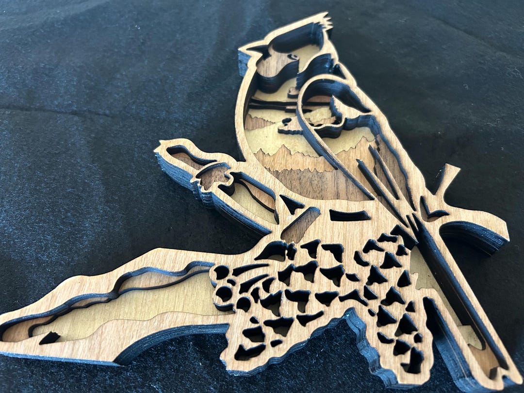 3D Layered Art - Cardinal - Nature Lovers, Birthday Gift, Housewarming ...