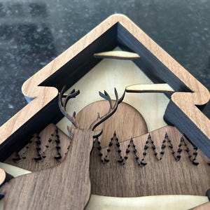 3D Layered Art - Tree With Nature Scene - Cabin Decor, Gift for Nature ...