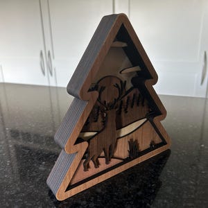 3D Layered Art - Tree With Nature Scene - Cabin Decor, Gift for Nature ...