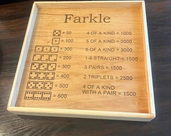 Family Farkle Dish Board Game - Etsy