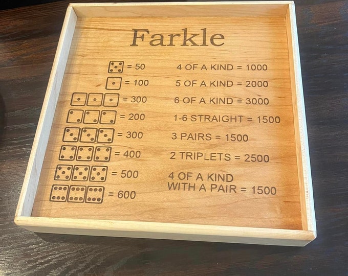Custom Wooden Farkle Board – Handcrafted for Game Night Fun - Etsy