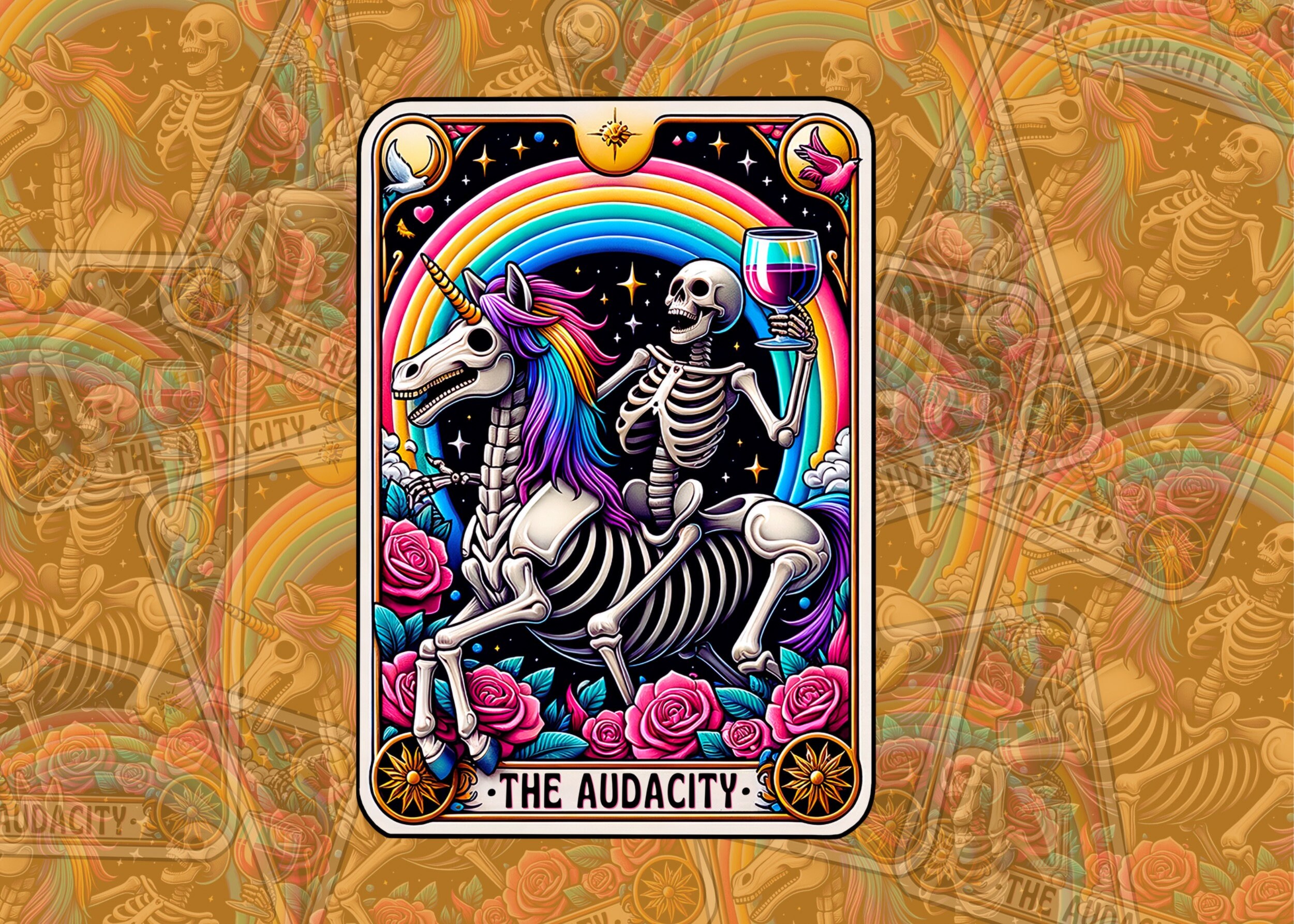 The Audacity Tarot Card Sticker, Funny Tarot Card Sticker, Waterproof ...
