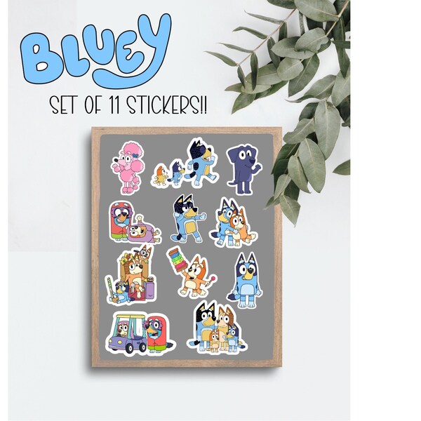 Bluey Stickers - Etsy