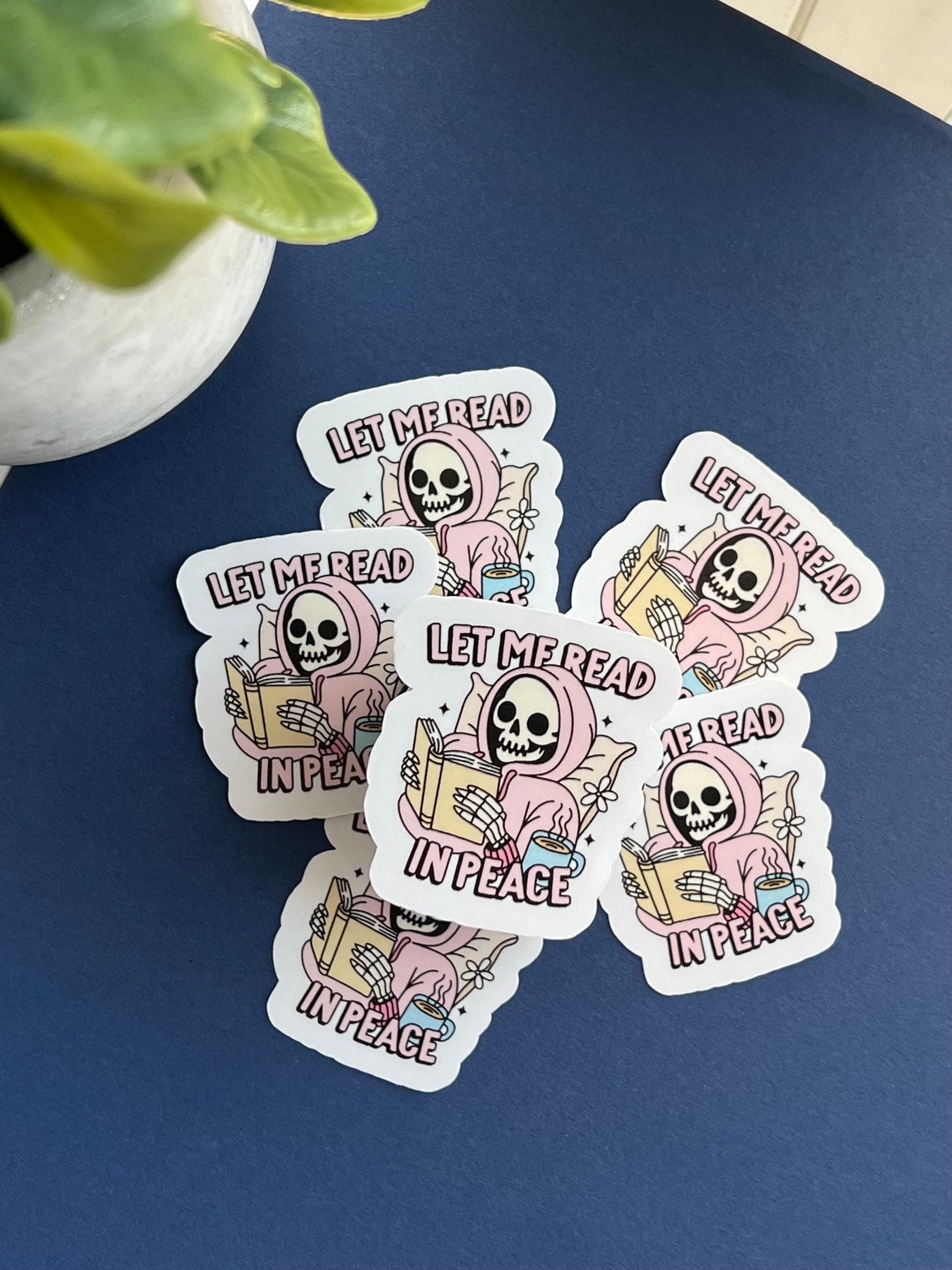 Let Me Read in Peace Sticker, Bookish Sticker, Book Sticker, Reading ...