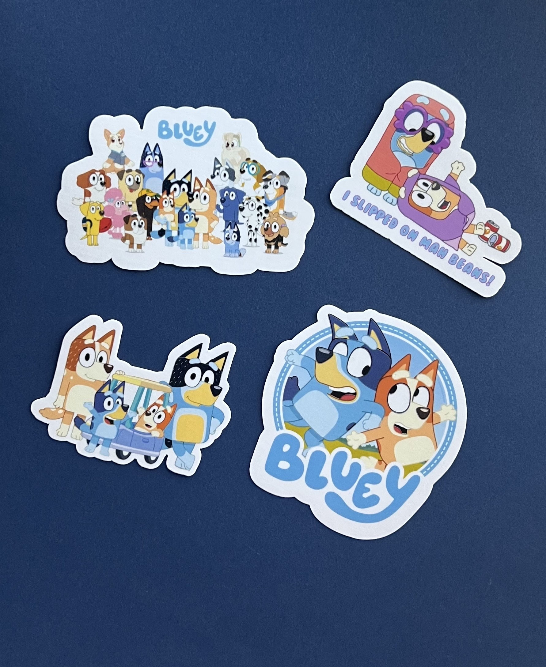 Bluey Stickers Set of 4, Bluey and Bingo Stickers, Bluey Party Favors ...