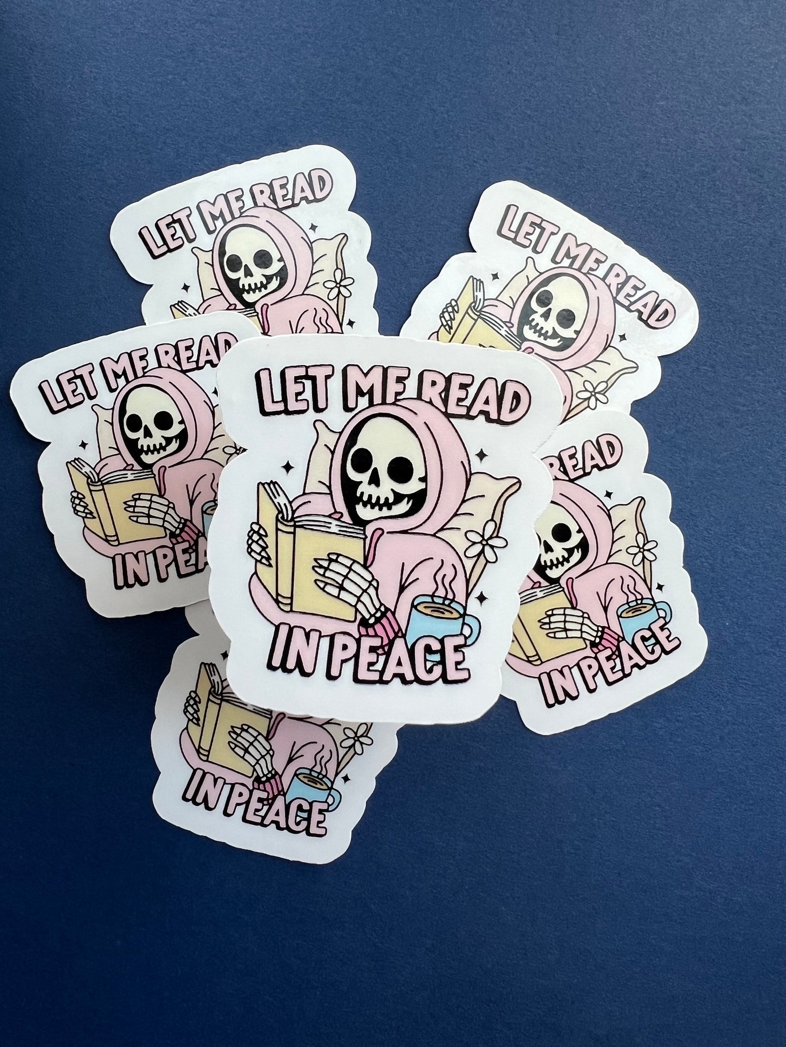 Let Me Read in Peace Sticker, Bookish Sticker, Book Sticker, Reading ...