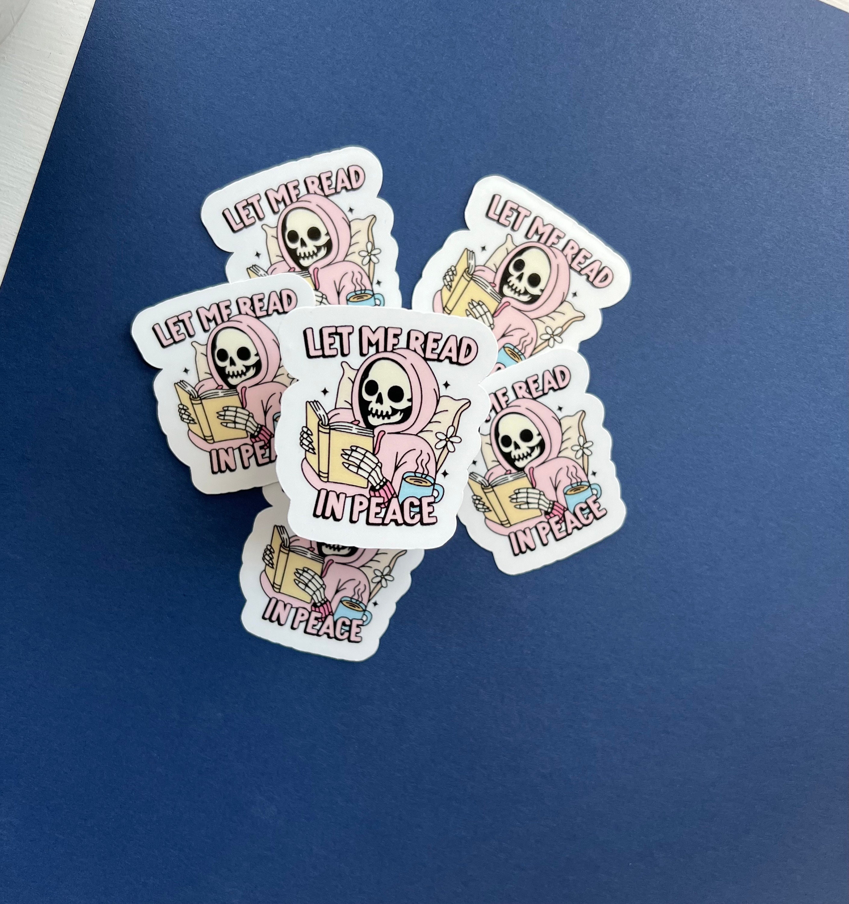 Let Me Read in Peace Sticker, Bookish Sticker, Book Sticker, Reading ...