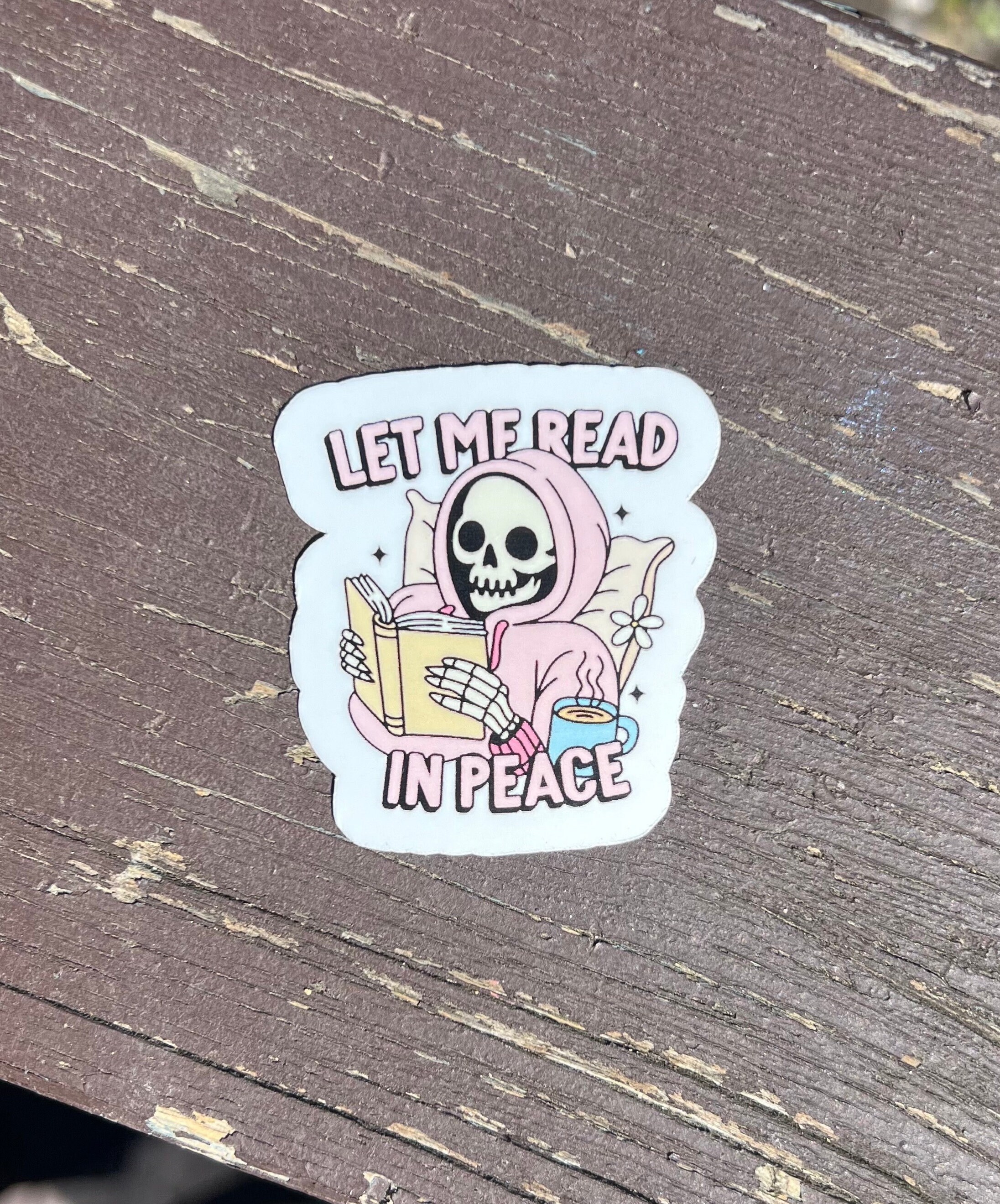 Let Me Read in Peace Sticker, Bookish Sticker, Book Sticker, Reading ...