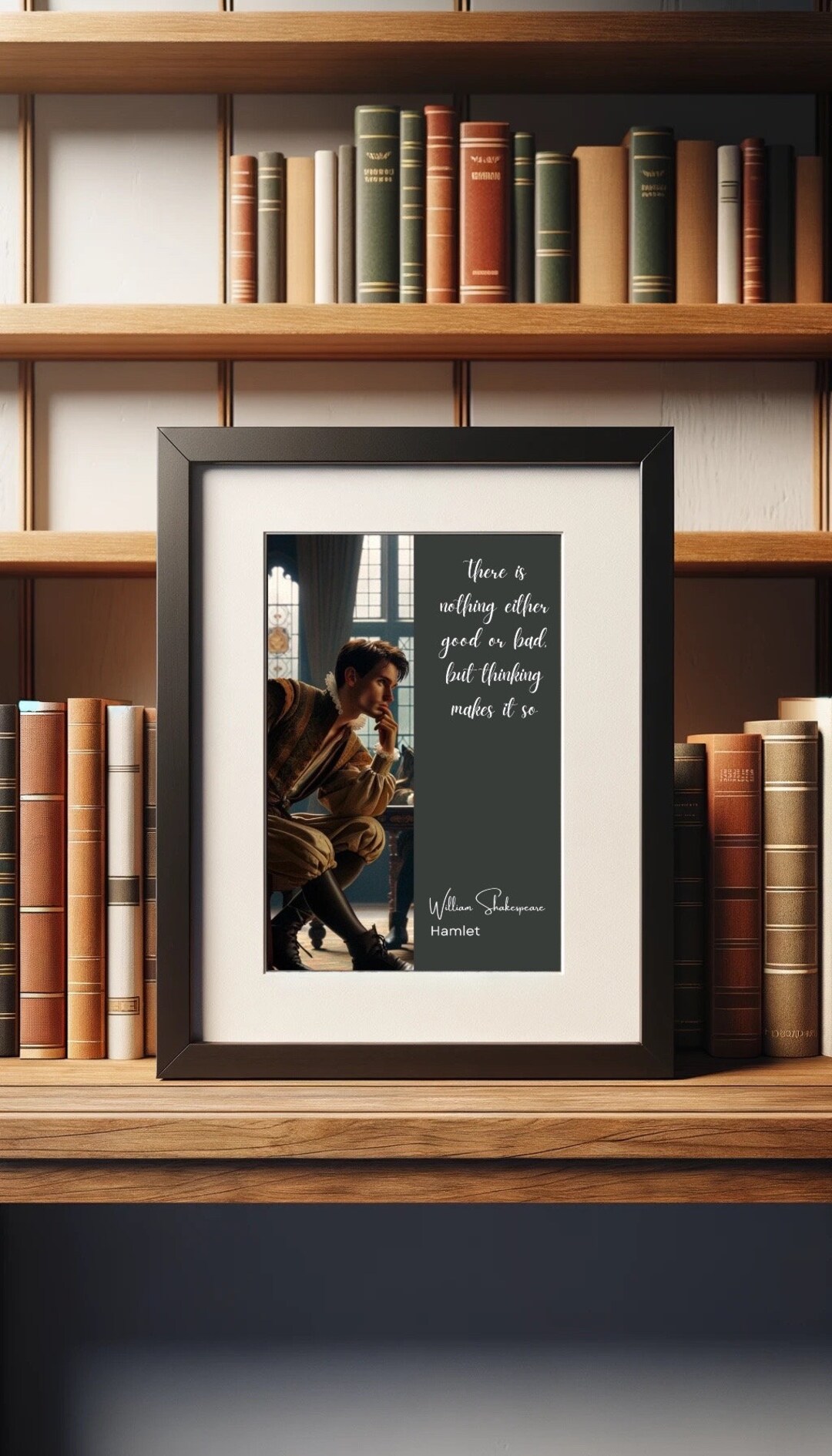 William Shakespeare hamlet Quote Print Renaissance Philosophy Wall Art ...