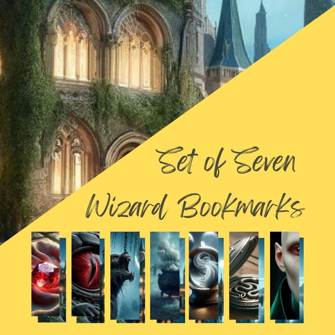 Magical Wizardry Bookmark Set Enchanted Bookmarks With Quotes, Fantasy ...