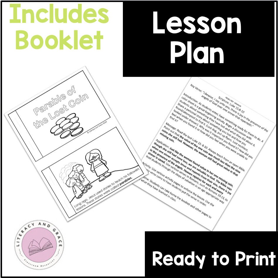 Parable of the Lost Coin Bible Lesson Activity Pack KJV - Etsy UK