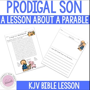 Parable of the Prodigal Son Lesson Activity Packet KJV - Etsy