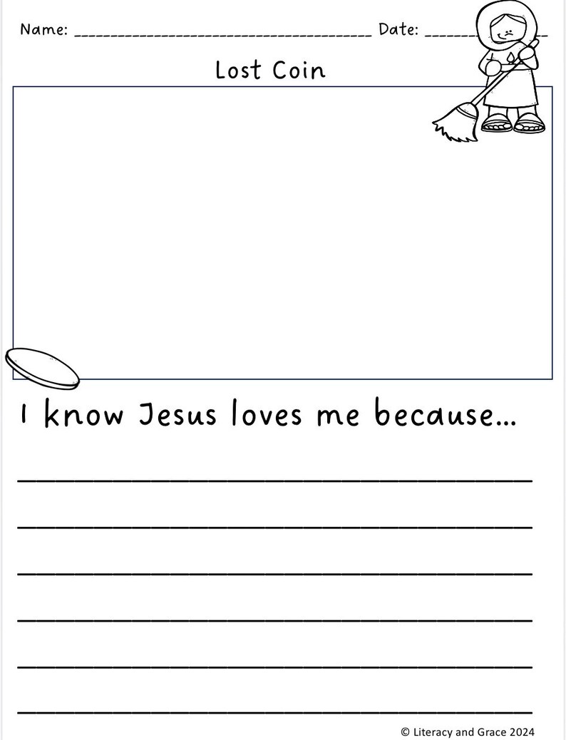 Parable of the Lost Coin Bible Lesson Activity Pack KJV - Etsy UK