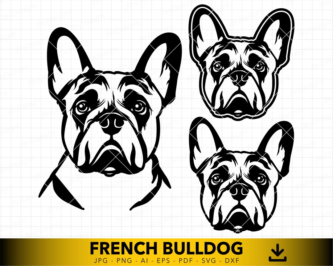 French Bulldog Svg, Dog Svg, Dog Silhouette, French Bulldog Dxf, Dog ...