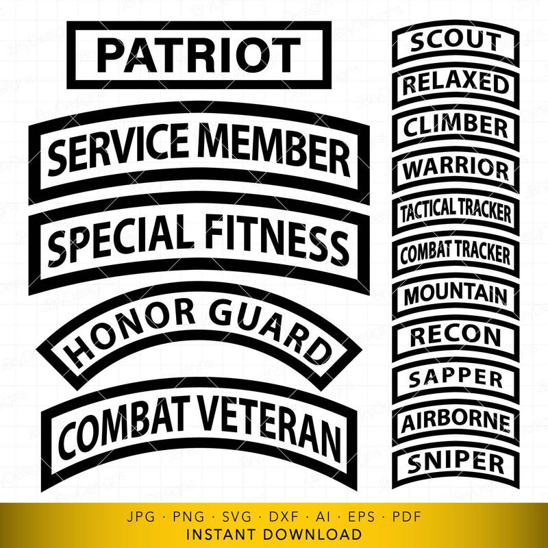 Military Patch Template - Etsy