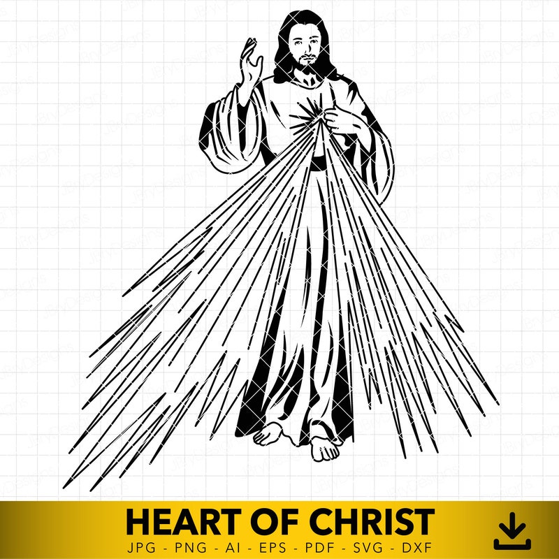 Sacred Heart of Jesus Art - Etsy