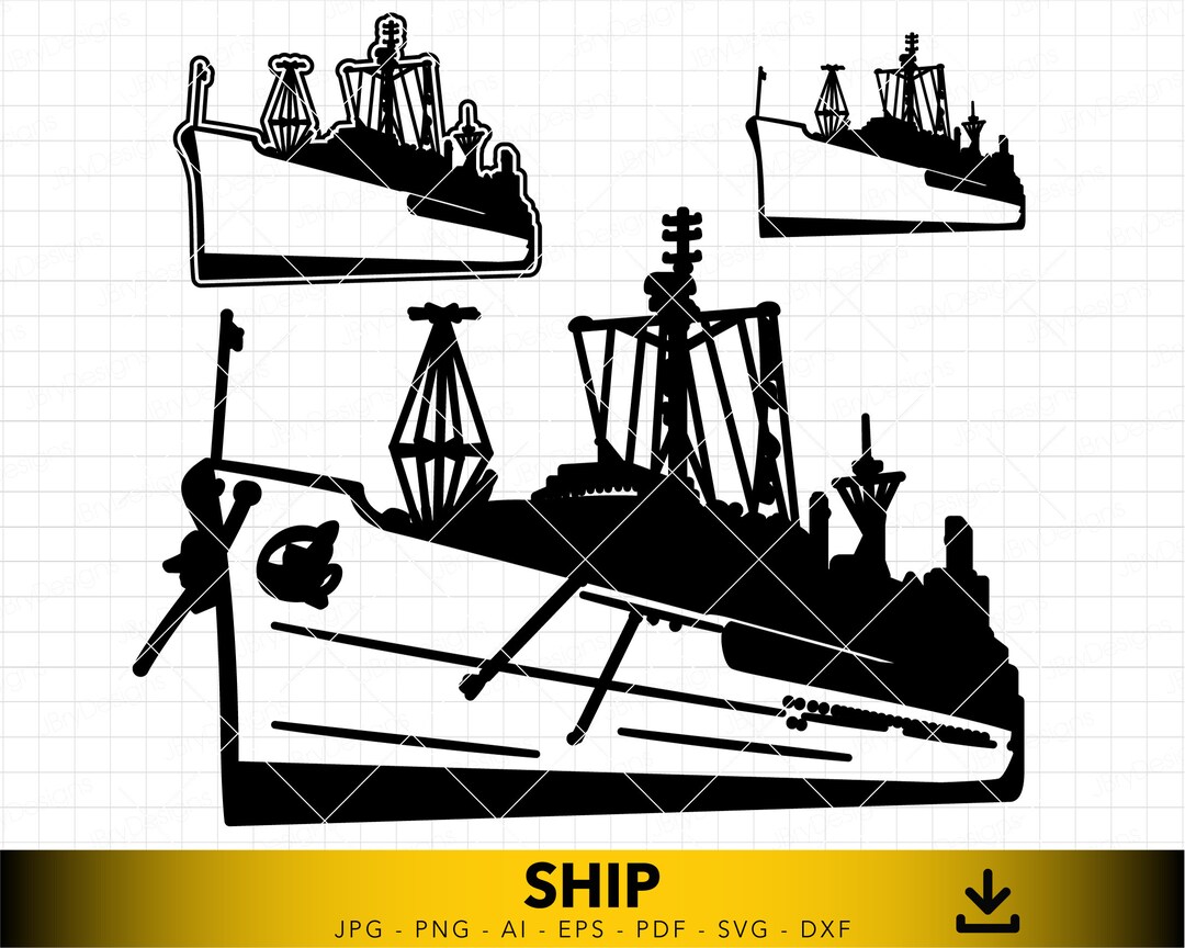 Military Ship Svg, Ship Svg, Ship Silhouette, Ship Vector, Military Svg ...