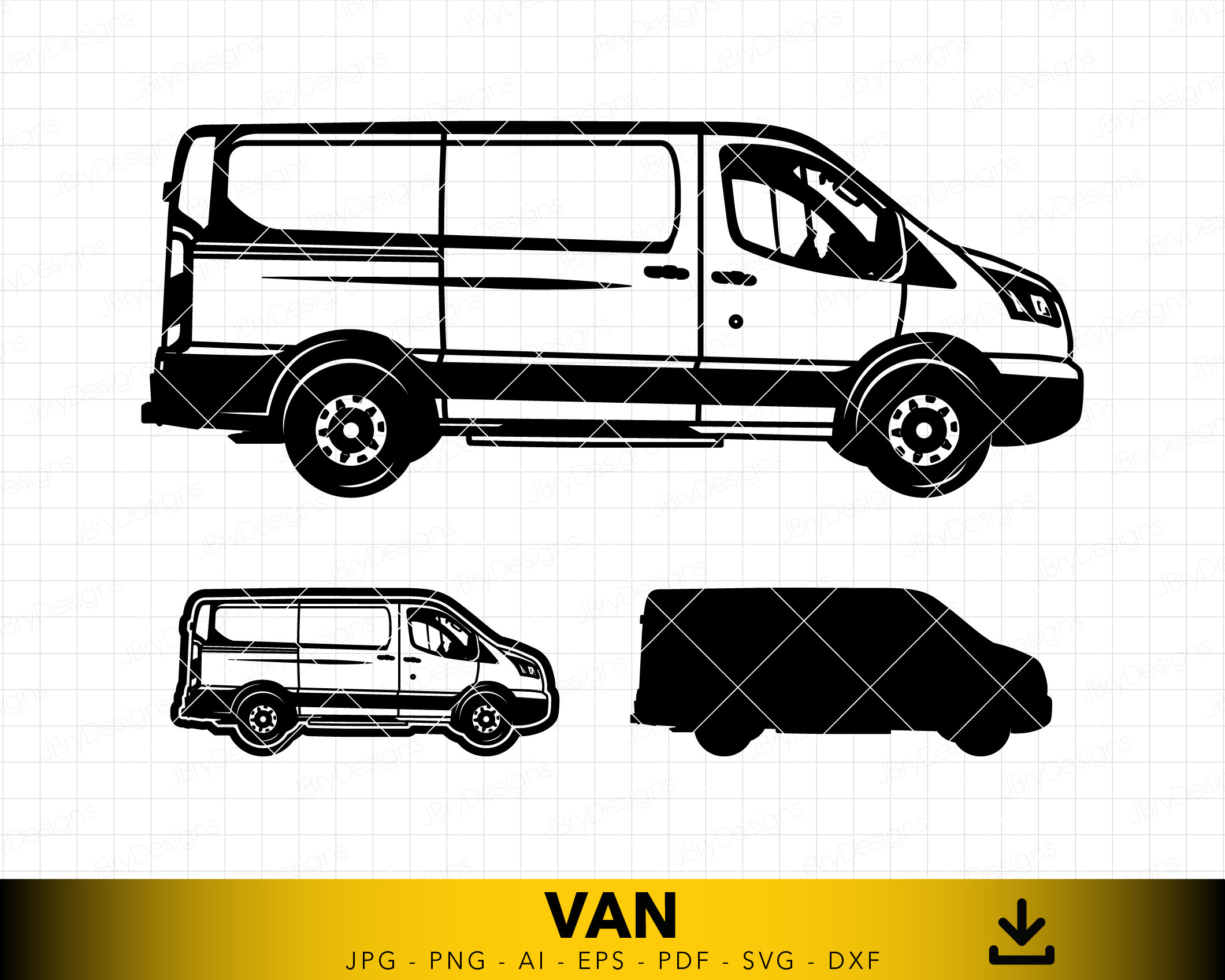 Van Svg, Camper Van Silhouette, Vehicle Camping Svg, Motorhome Dxf ...
