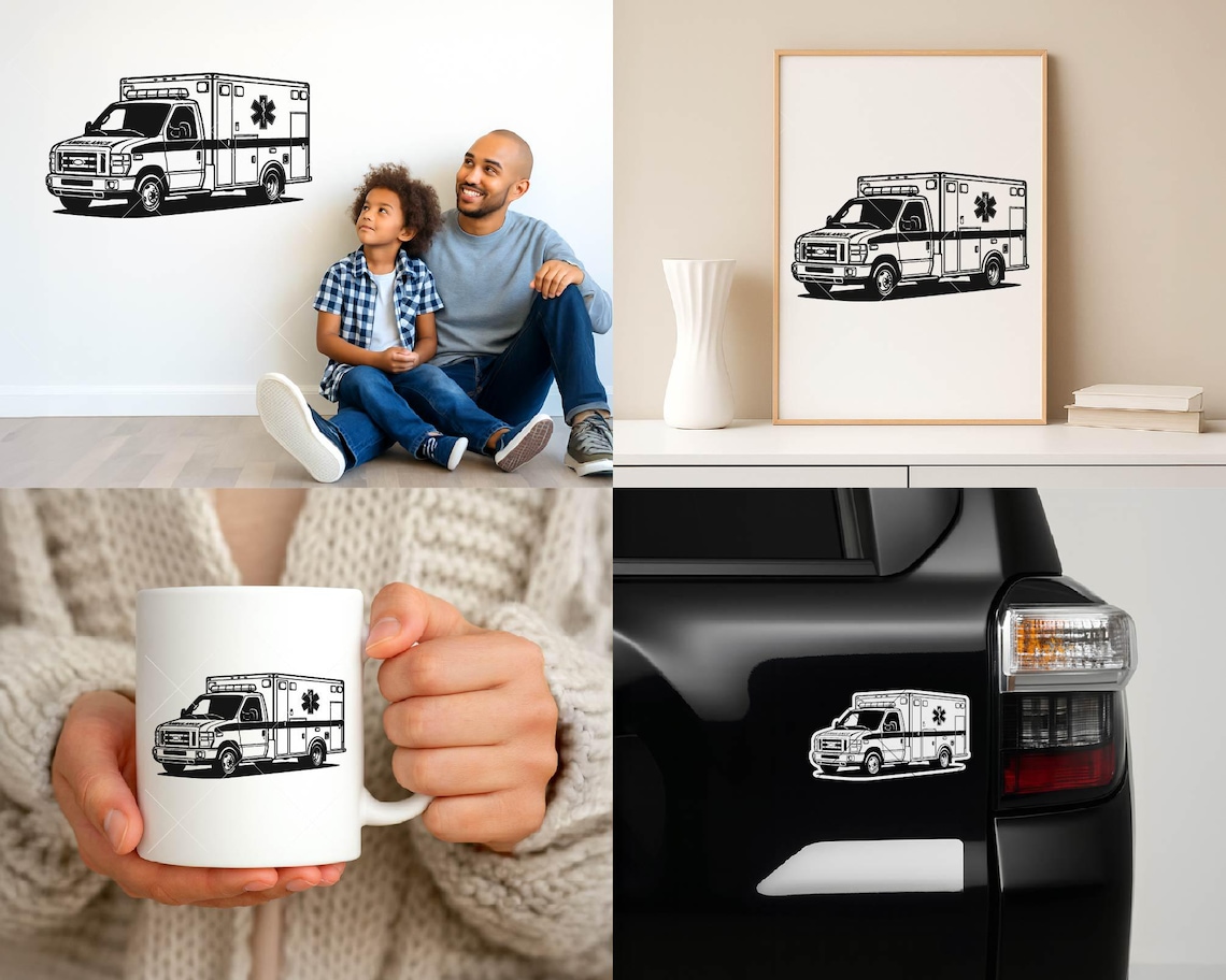 Ambulance SVG, EMS Emergency Response Vehicle Design, Professional ...
