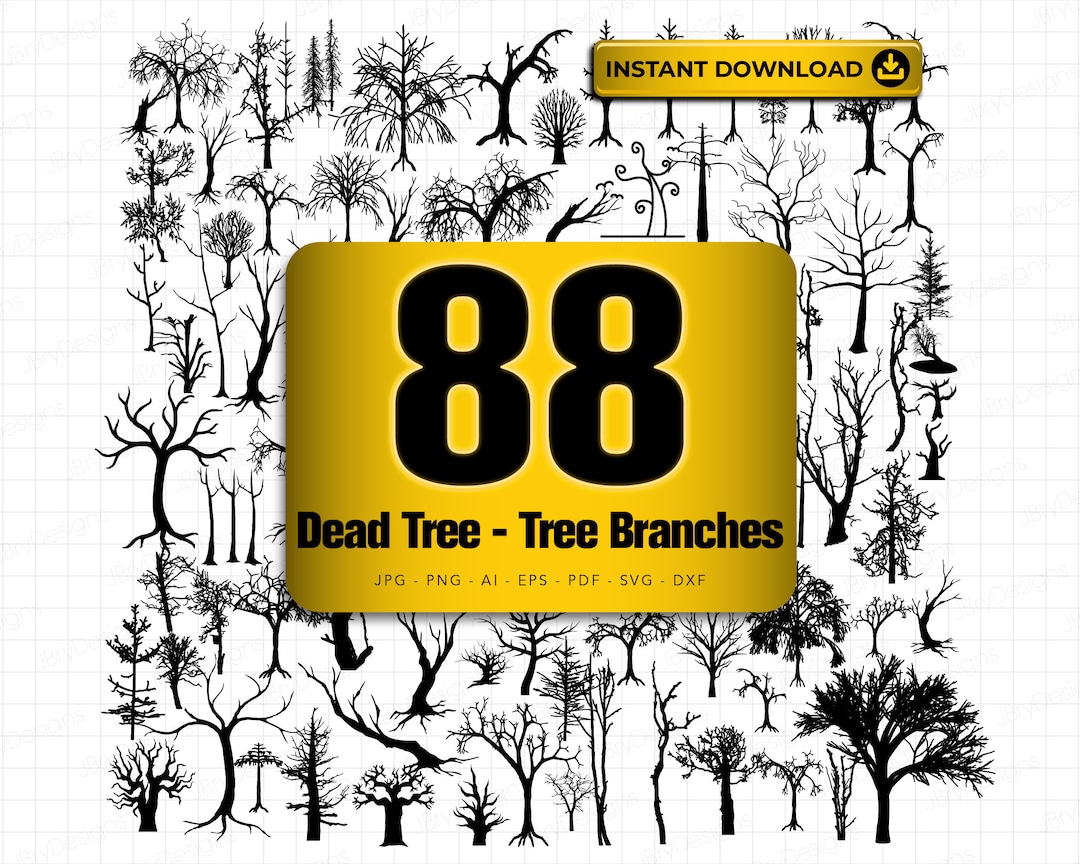 Trees Svg, Pack 80 Trees Svg, Branches Svg, Trees Silhouette, Forest ...