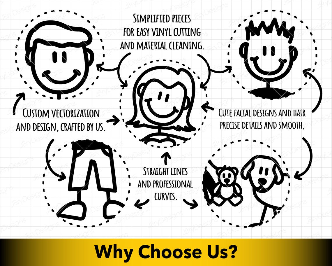 Stick Family Svg, Stick Figure Silhouette, Vector Stick Family, Stick ...