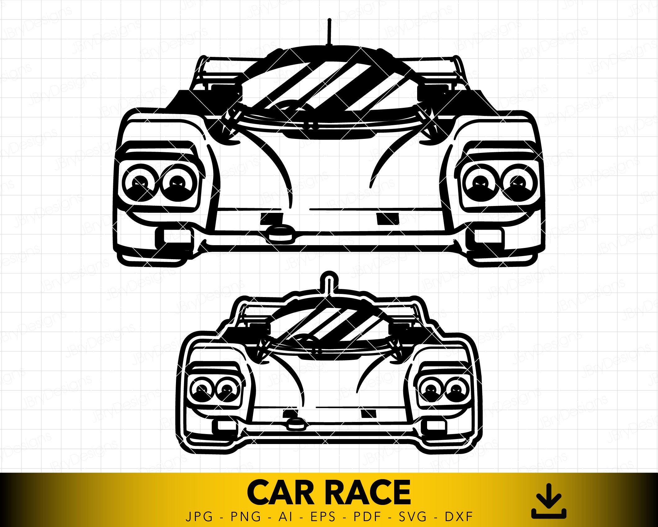 Race Car Svg, Luxury Sports Car Svg, Car Silhouette, Sports Car Dxf ...