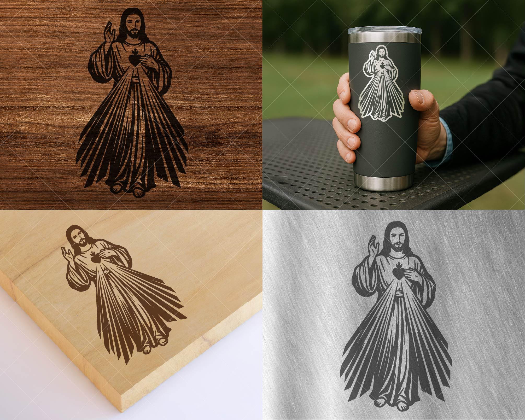 Sacred Heart Jesus SVG, Divine Mercy Christ Cut File, Christian Faith ...