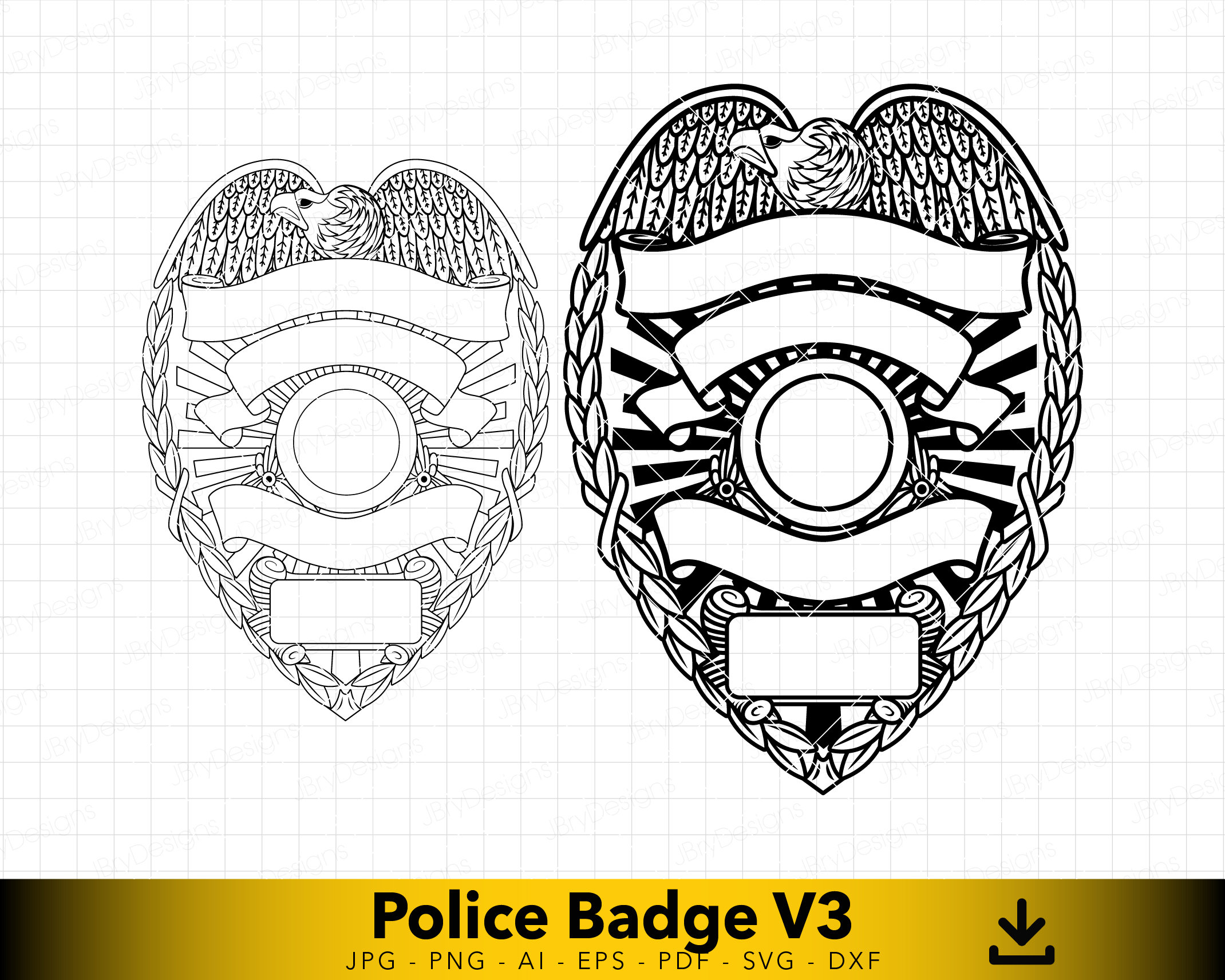 Blank Police Badge Clipart