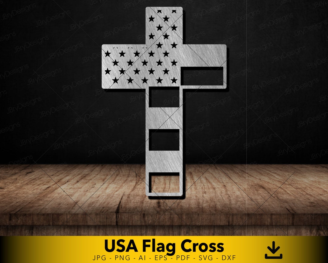 Cross With USA Flag Svg, United States Svg, Cross Svg, Flag Svg, United ...
