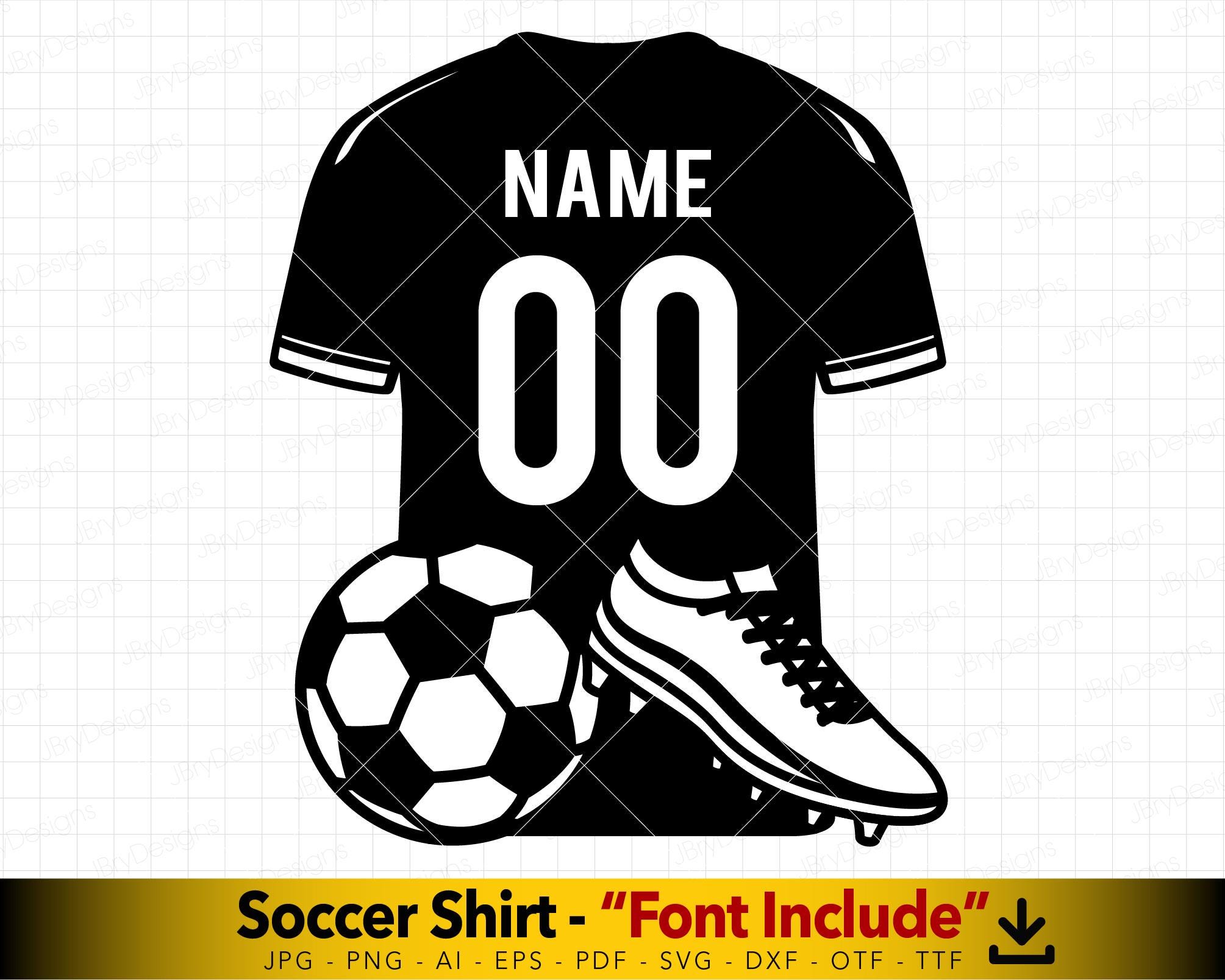 Soccer Jersey Svg, Ball Svg, Soccer Jersey Silhouette, Soccer Vector ...