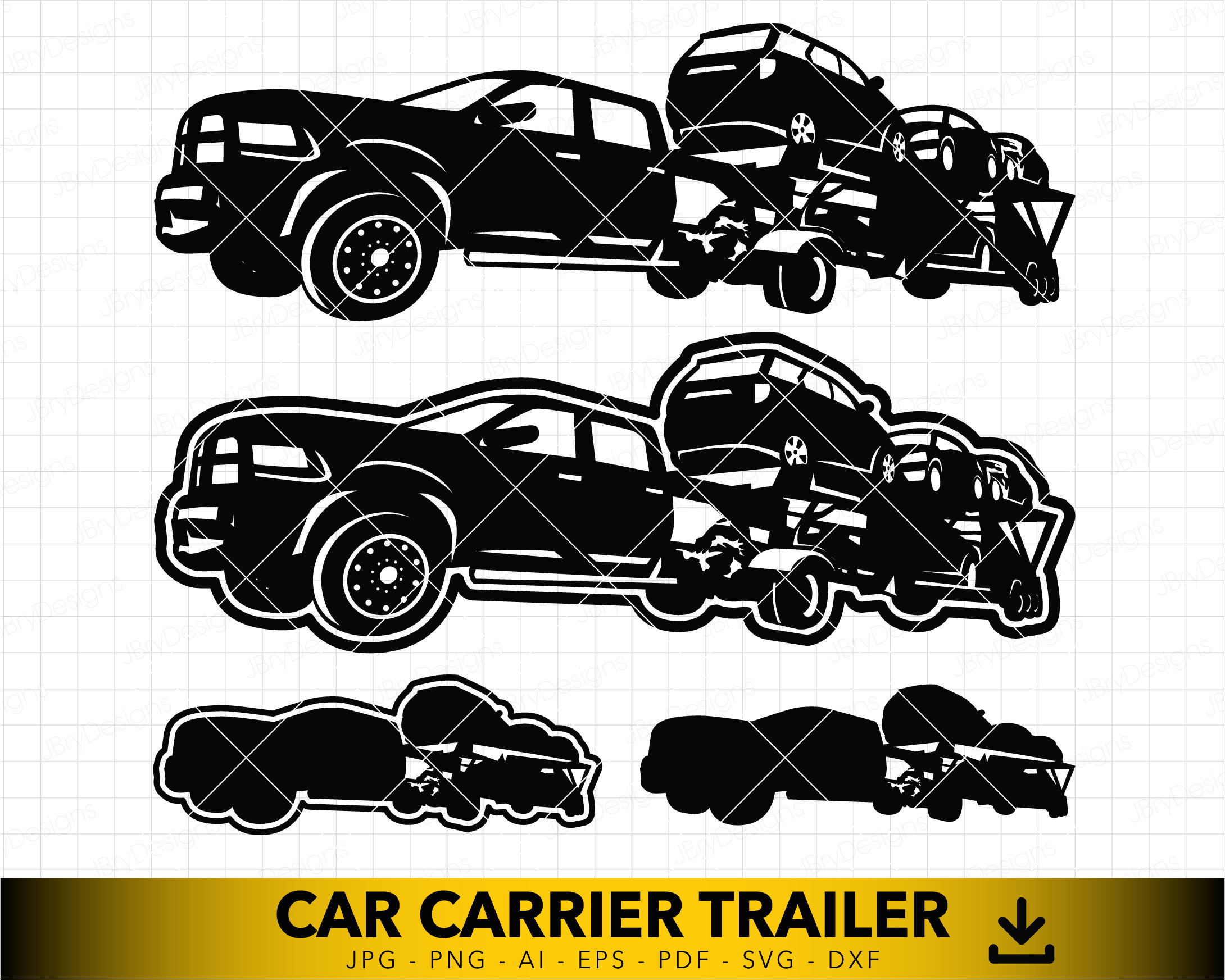 Trailer Truck Svg, Car Carrier Trailer Svg, Truck Carrier Svg, Car ...