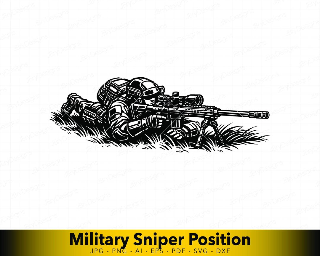 Sniper Soldier SVG, Tactical Rifle Marksman Svg, Military Sniper SVG ...