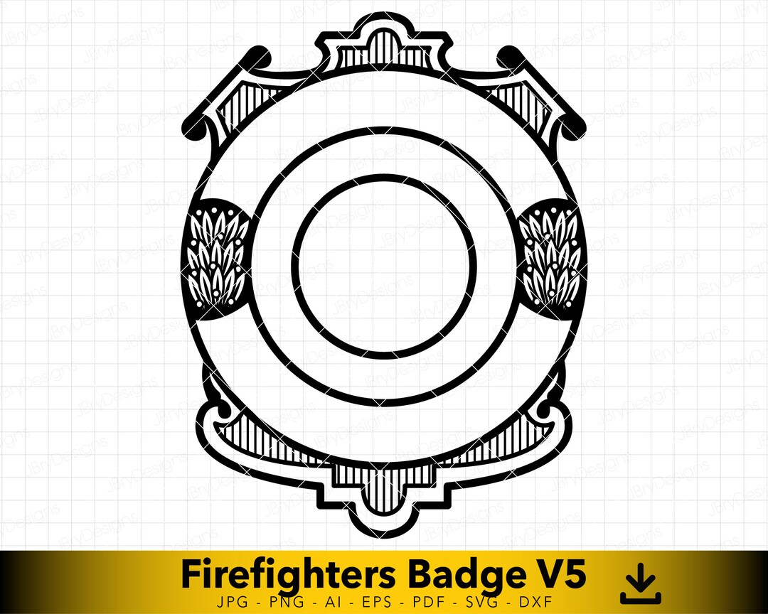 Blank Firefighter Badge Svg, Firefighter Squad Svg, Custom Badge Svg ...