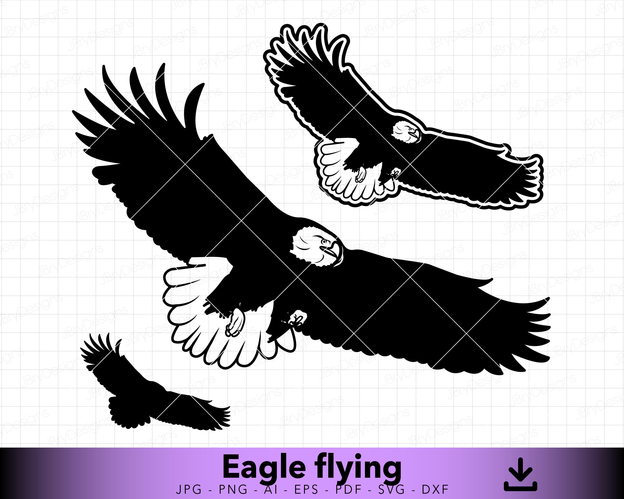 Bald Eagle Svg, Eagle Svg, Bald Eagle Silhouette, Bald Eagle Flying Svg ...