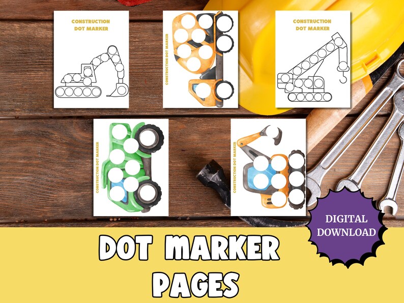Construction Preschool Worksheets, Printables, Truck Busy Book, Toddler ...