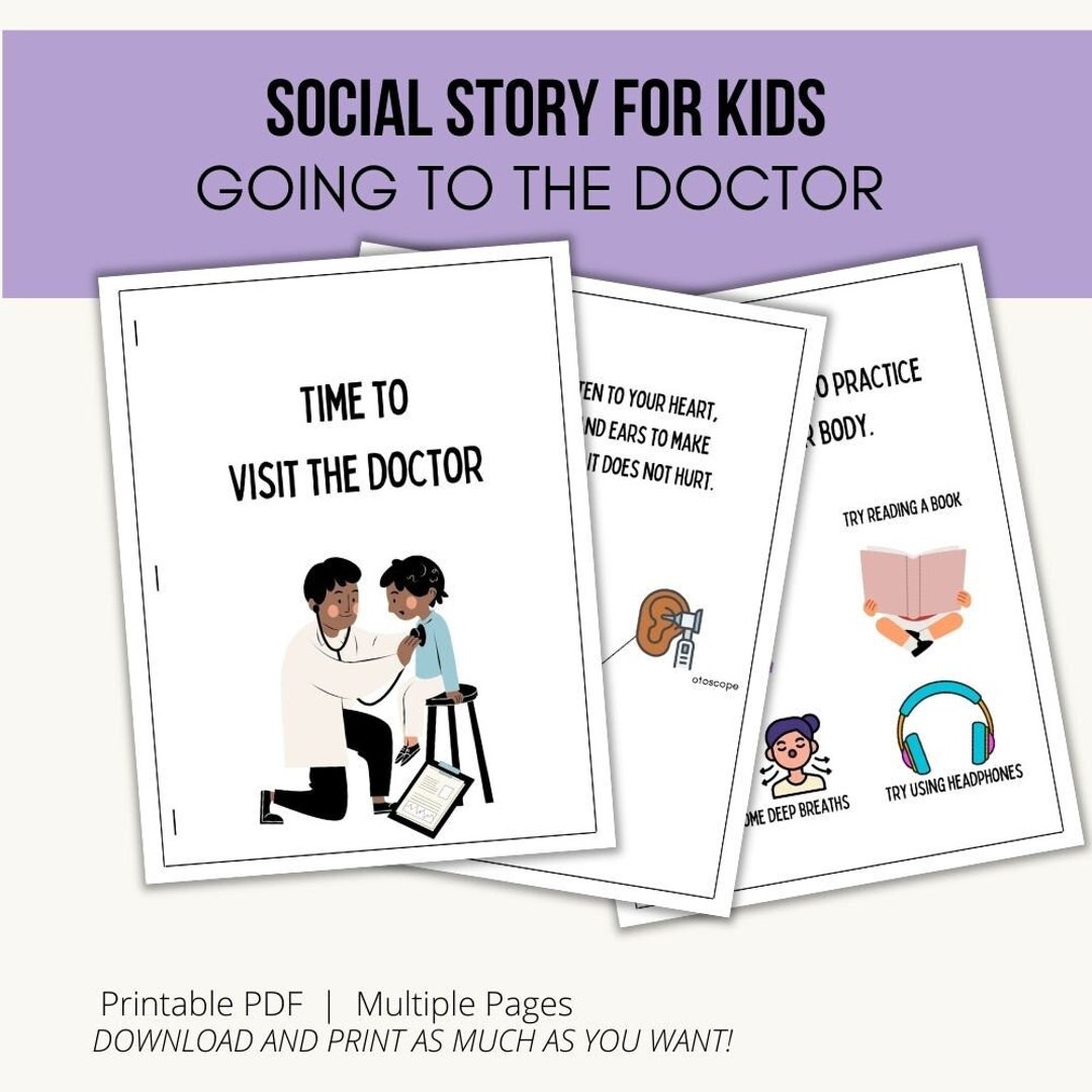 Doctor Visit Social Story for Kids, Toddler Social Stories, Autism ...