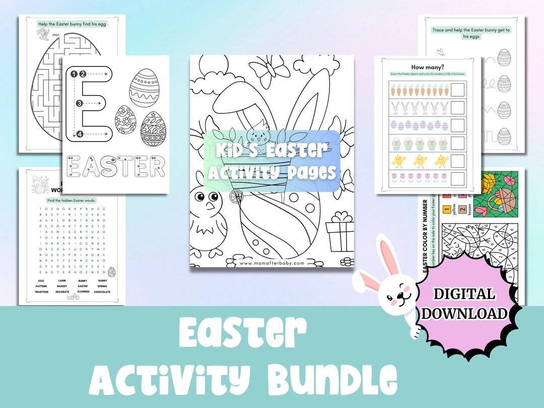 Easter Preschool Printable Bundle, Easter Placemat, Easter Activity ...