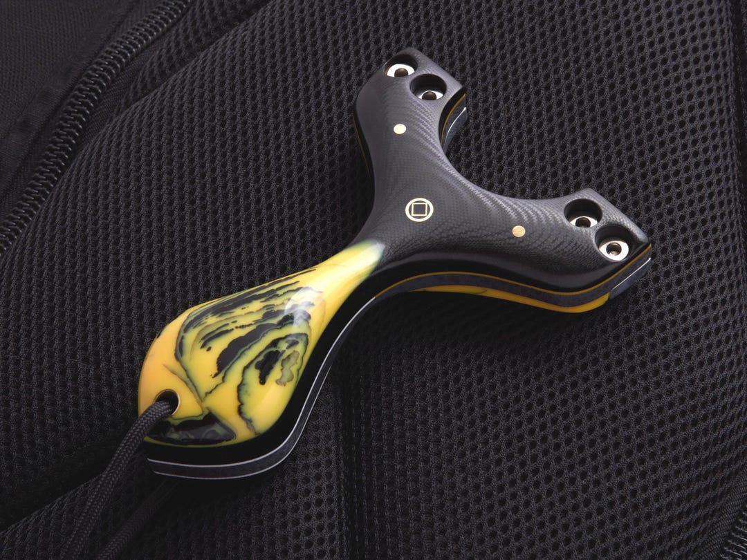 Cicada Slingshot - Black G10, Resin, Aluminum Frame - Handmade Catapult ...