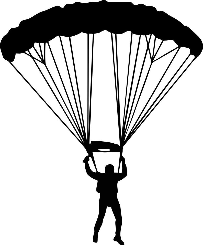 Parachuting Vinyl Decal - Etsy