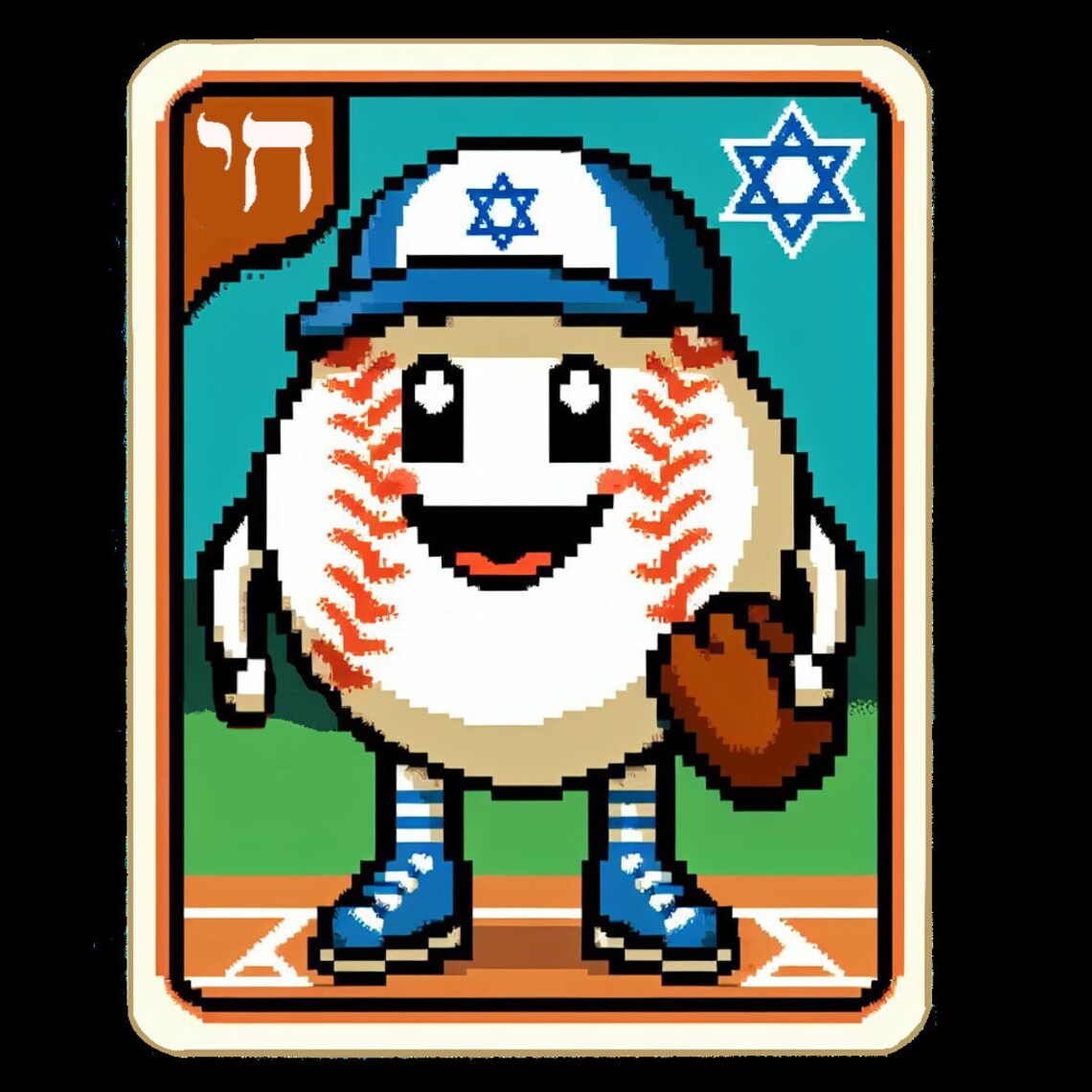 Hebrew Heroes Jewish Baseball Card Artwork - Etsy