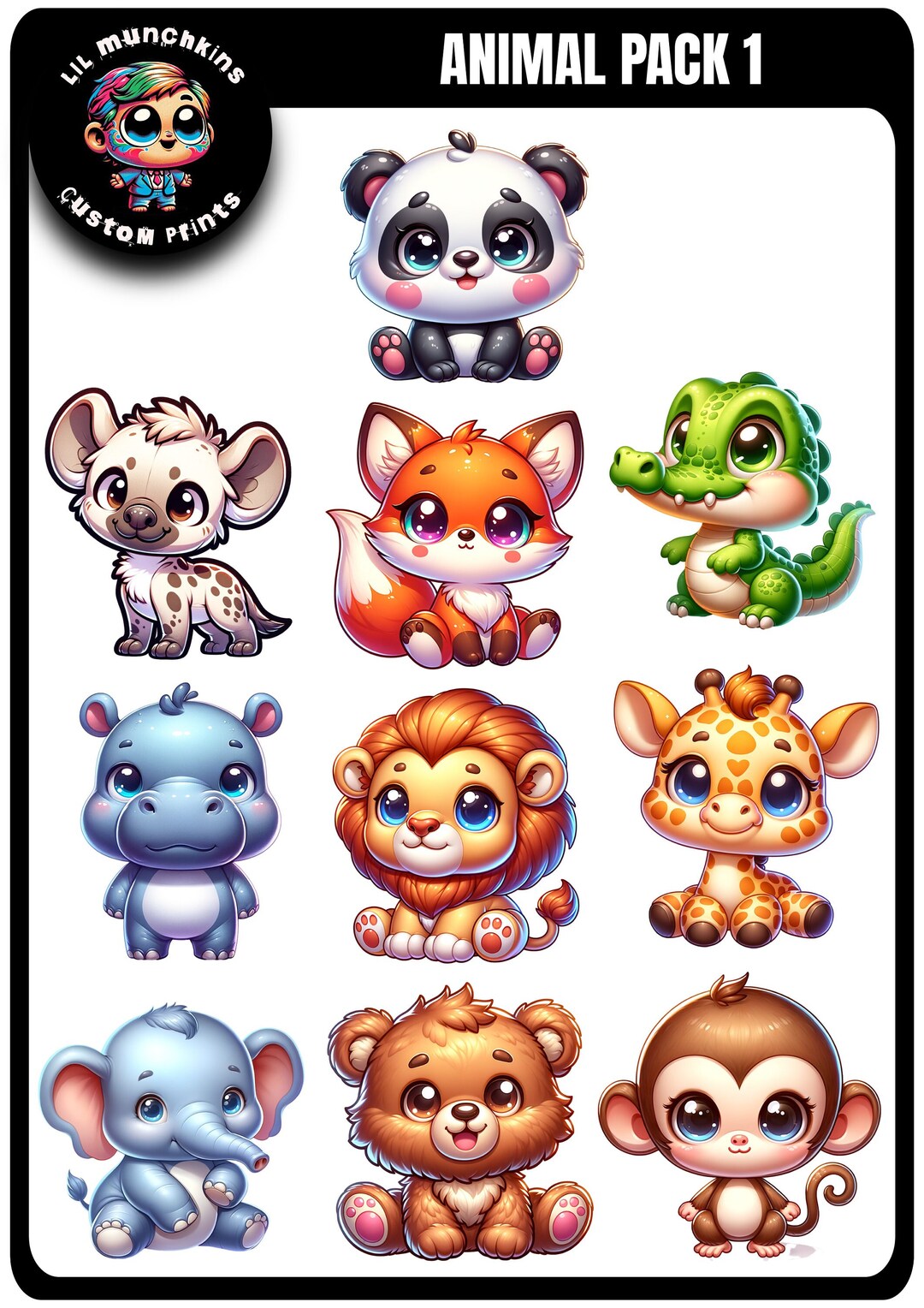 10 Nursery Animal Stickers - Etsy