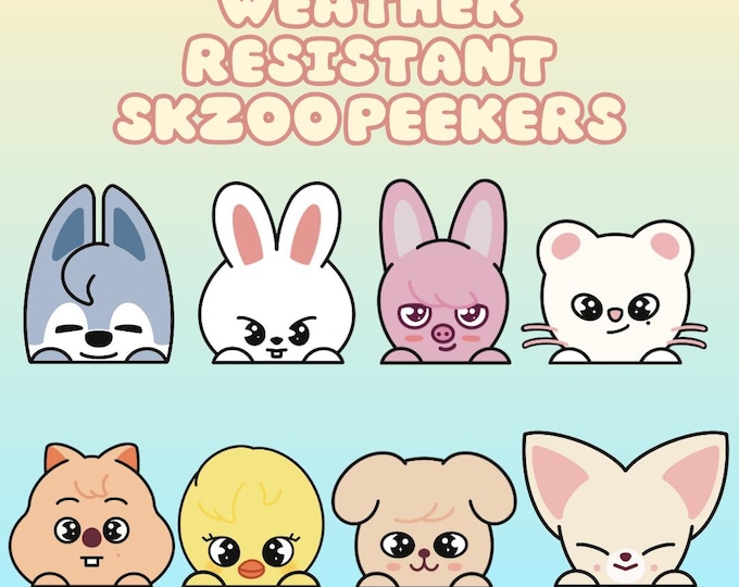 WEATHER RESISTANT Skzoo Peeker Stickers | Kpop Stickers | Kpop Inspired ...