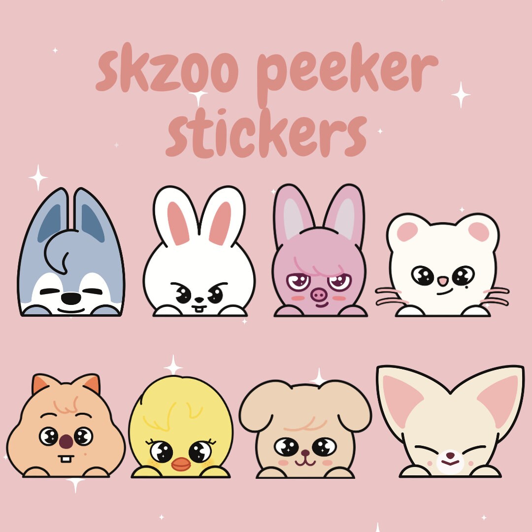 Skzoo Peeker Stickers Kpop Stickers Kpop Inspired Stickers Holographic ...
