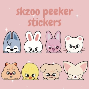 Skzoo Peeker Stickers | Kpop Stickers | Kpop Inspired Stickers ...