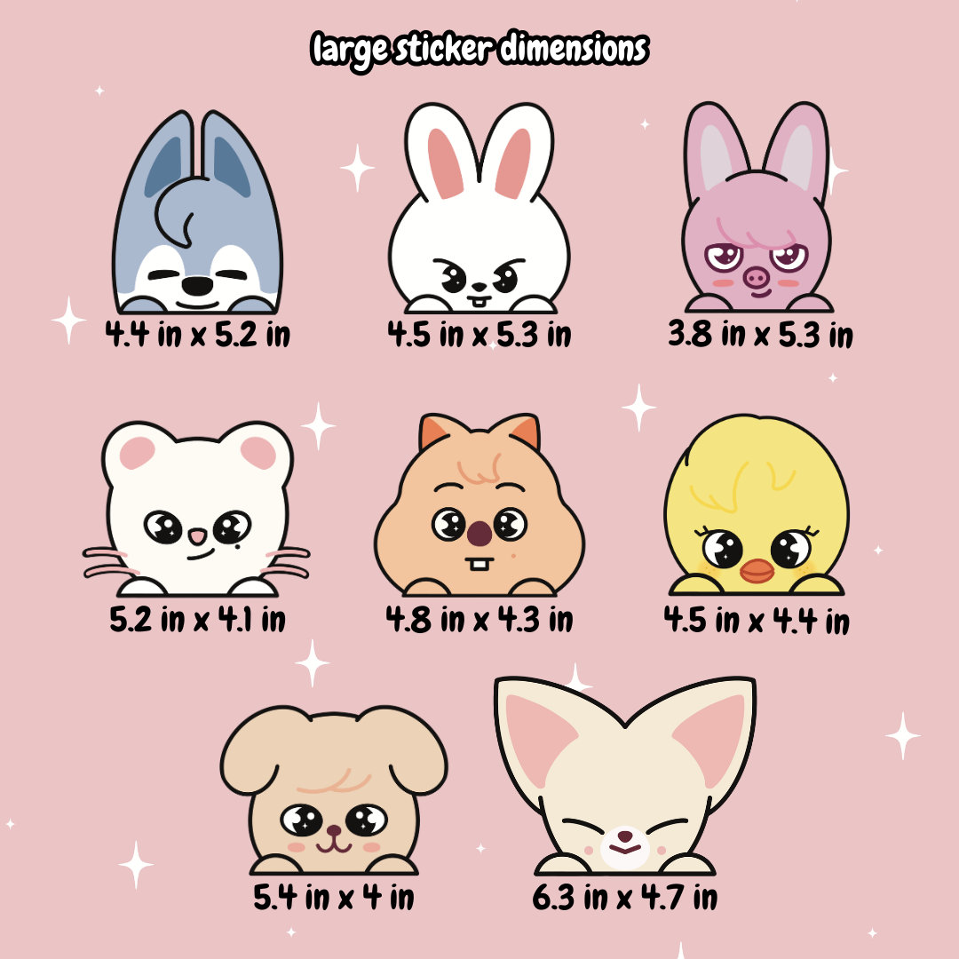 Skzoo Peeker Stickers | Kpop Stickers | Kpop Inspired Stickers ...