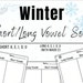 Short and Long Vowel Sort Worksheet Cut and Paste Phonics - Winter ...