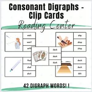 Phonics Rules Phonics Worksheet Kindergarten Digraph Cards First Grade ...