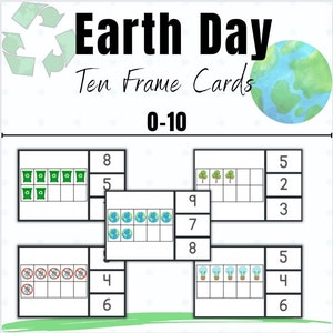 First Grade Math Ten Frame Printable Math Worksheets Centers Task Cards ...