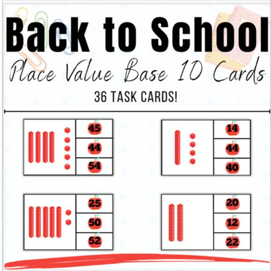 Place Value Printable First Grade Math Activity Printable Kindergarten ...